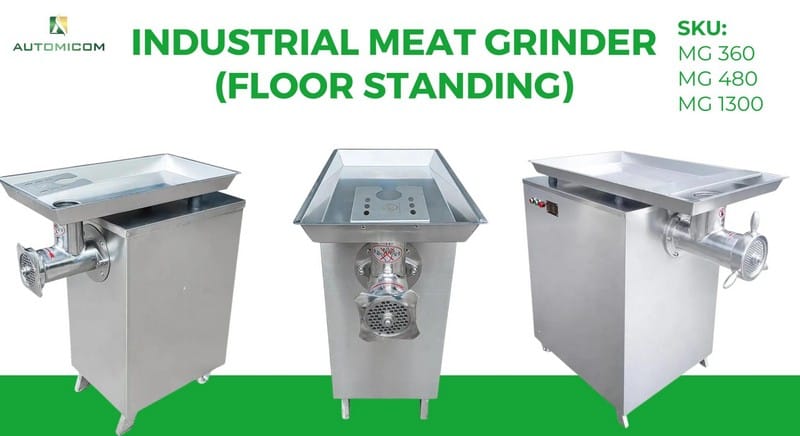Industrial Meat Grinder (MG360/MG480/MG1300) - Automicom