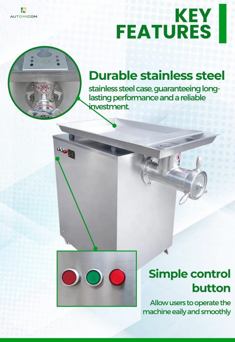 Industrial Meat Grinder (MG360/MG480/MG1300) - Automicom